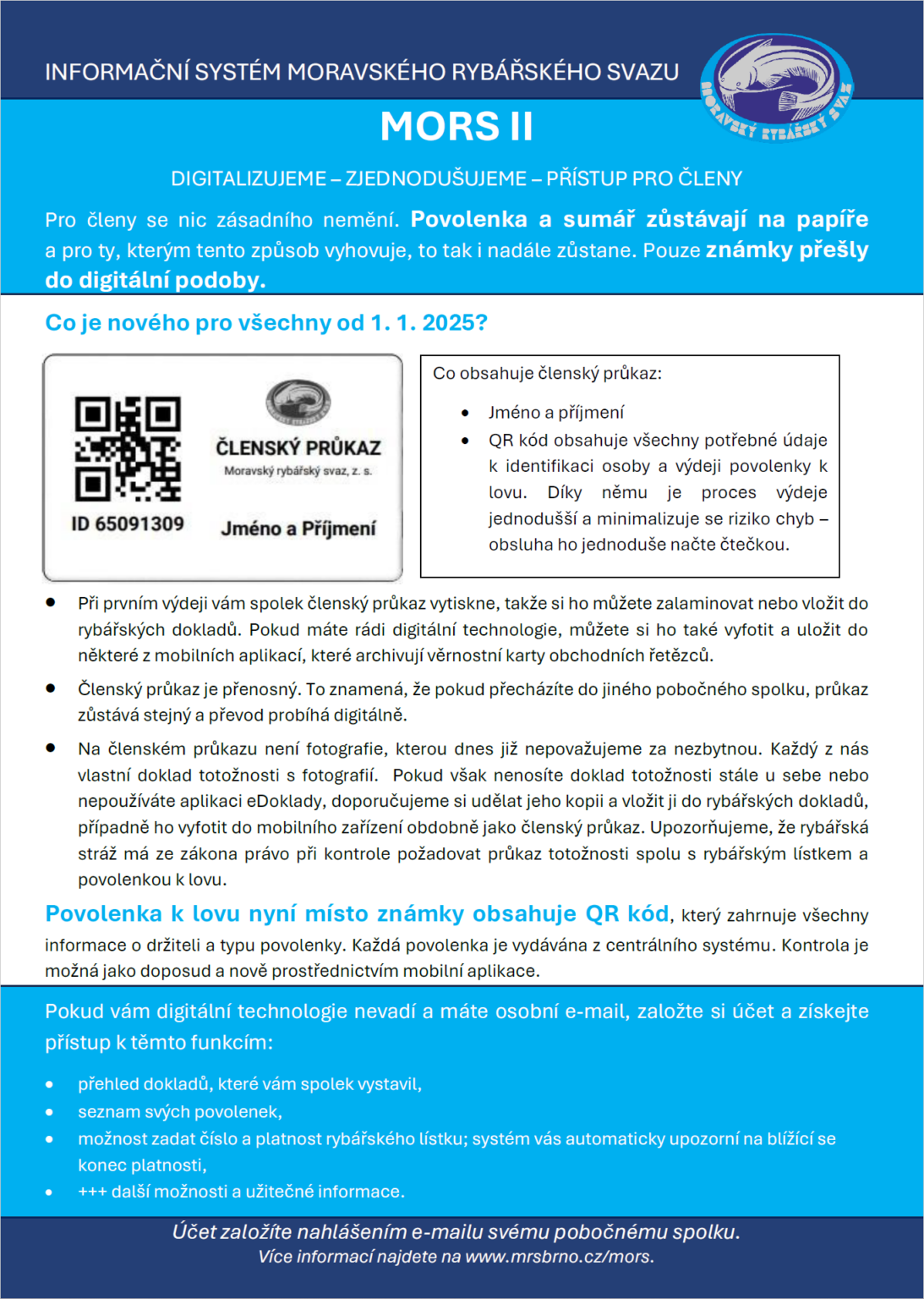 Informace k novému systému MORS II | MRS BRNO 2